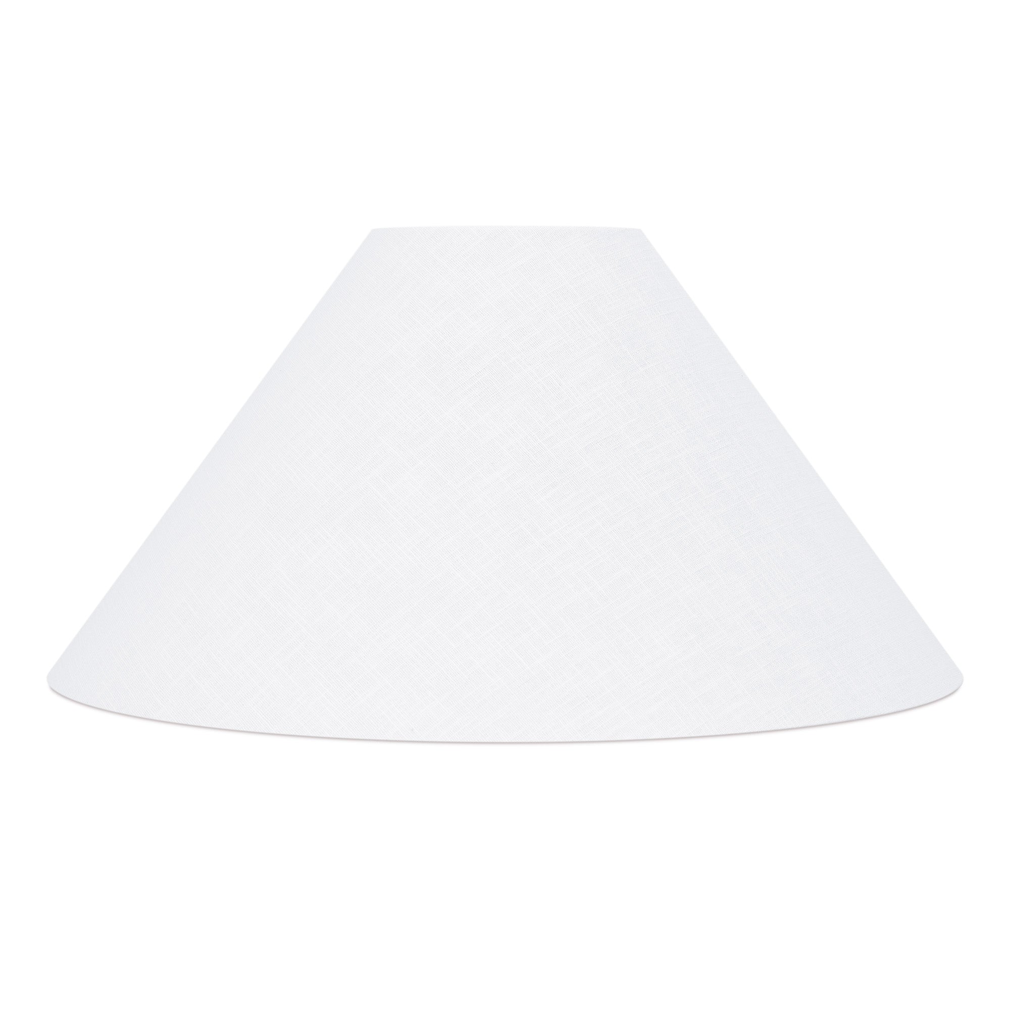 Coolie Shade in Pure White Slub Linen | Couture Lamps
