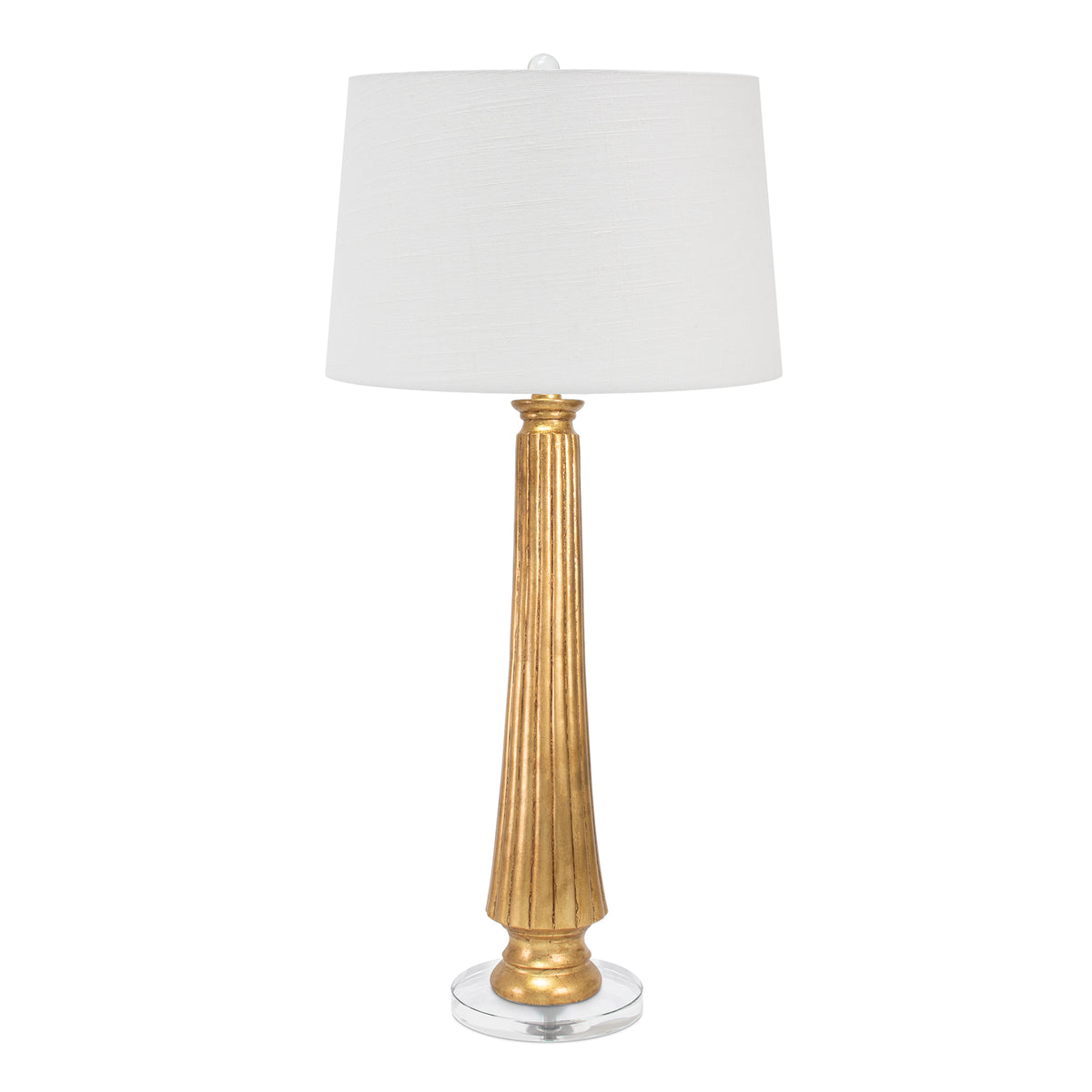 Gold Squire Table Lamp- with White Linen Shade featuring Gold lining ...