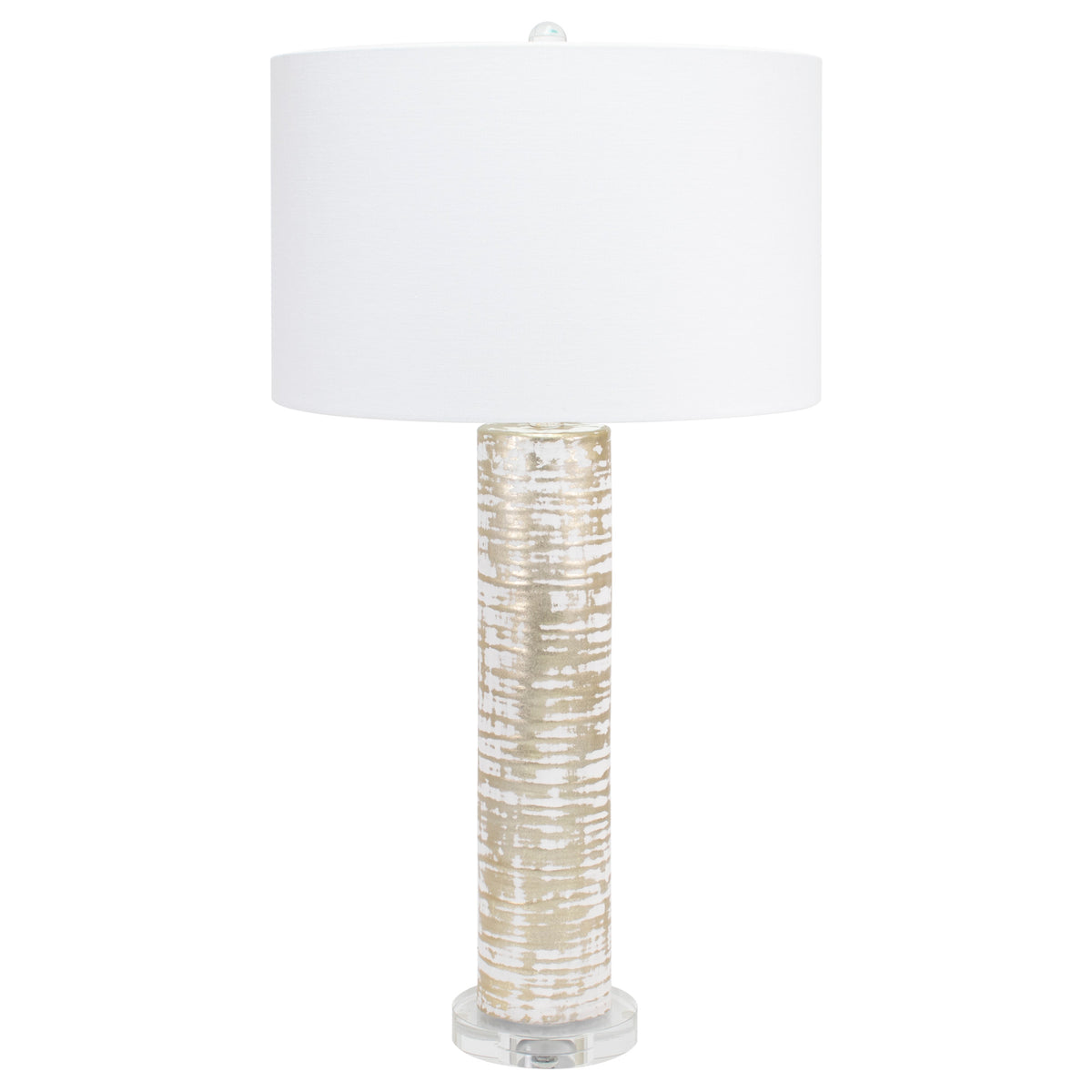 Birch Table Lamp- with 16x16x10" White Classic Linen Shade | Couture Lamps